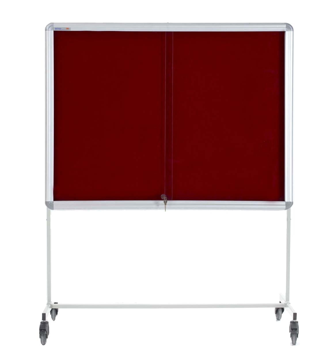 Mobile Notice Board With Glass Case – Emko Education Solutions